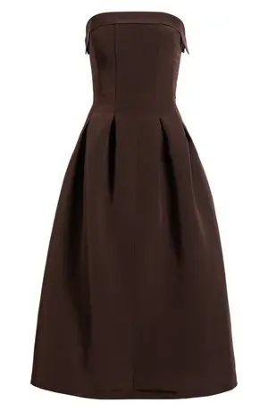Parker Strapless Foldover Midi Dress