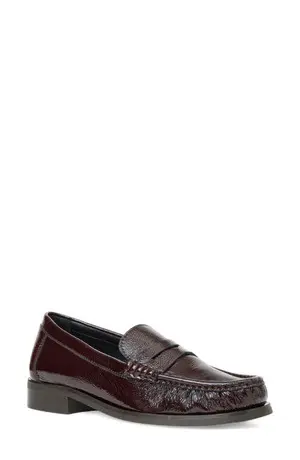 Aquatalia Tabitha Water Repellent Penny Loafer Brown Naplak
