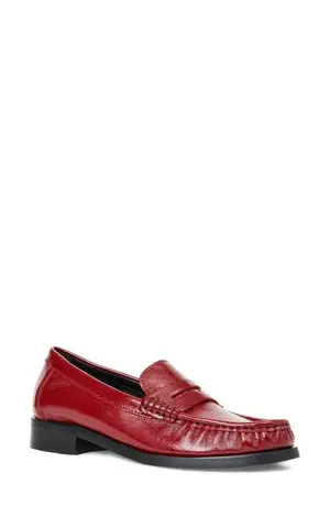 Aquatalia Tabitha Water Repellent Penny Loafer - Rouge Naplak