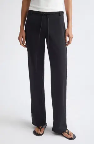 ST. AGNI 90s Rouleau Minimal Wool Pants - Black