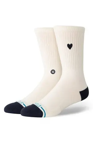 Stance Heart Crew Socks - Canvas