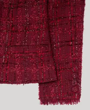 REALLY WILD CLOTHING Audrey Boucle Jacket - Wine