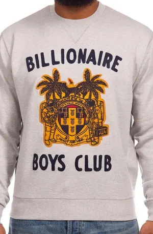 BILLIONAIRE BOYS CLUB Crest Cotton Fleece Sweatshirt