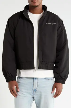 HONOR THE GIFT Logo Script Puffer Jacket - Black