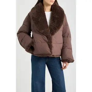 UGG Wylda Faux Fur Trim Puffer Jacket