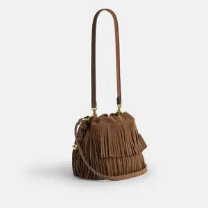 COACH OUTLET Faye Mini Drawstring Bag With Fringe