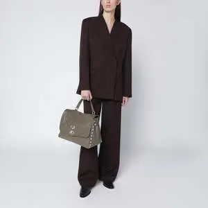 ZANELLATO Medium Postina Bag In Taupe - Grey