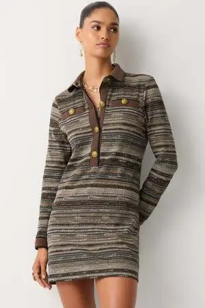 Ramy Brook Maria Printed Long Sleeve Mini Dress