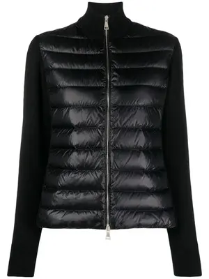 Moncler Padded Wool Cardigan With Zip