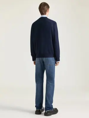 Givenchy Couture Seam Cardigan In Wool With Gros-grain Detail