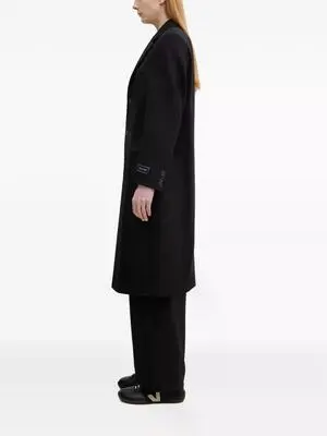 Sporty & Rich Logo-patch Single-breasted Coat