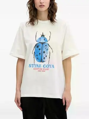 Stine Goya Beetle-print T-shirt - White