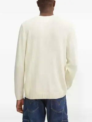 LEVI'S Logo-embroidery Crew-neck Jumper - Neutrals