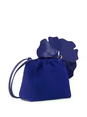 Pinko Floral-detail Love Birds Clutch Bag - Blue