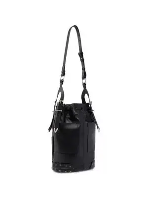 Pinko Studded Leather Bucket Bag