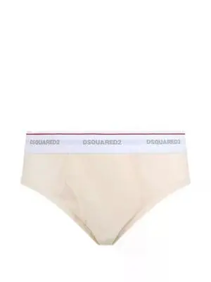 Dsquared2 Logo-waistband Ribbed Briefs - Neutrals