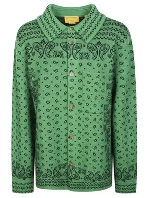 Guest In Residence Wild Rag Work Shirt In 100% Cashmere - Verde
