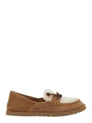 UGG Elegant Loafers With Rubber Sole And Leather Interior - Brown