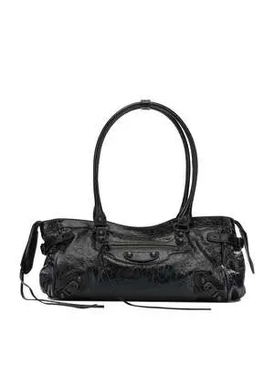 Balenciaga Mini Structured Shoulder Handbag - Black