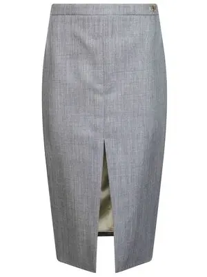Elisabetta Franchi Statement Skirt With A Polished Silhouette - Grigio