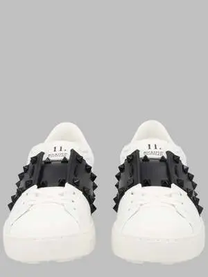 Valentino Garavani Rockstud Untitled Leather Sneaker With Studded Detail For - White