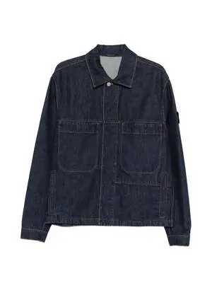 Stone Island Research Front Yoke Jacket With Patch Chest Pockets And Welt Storage - Blu
