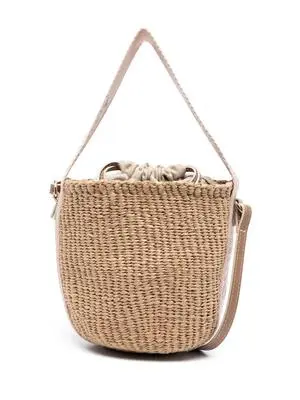 Chloé Woven Bucket Shoulder Bag - Blushbeige