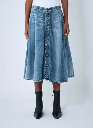 DIESEL® De-annet-fsh Midi Skirt - Blue
