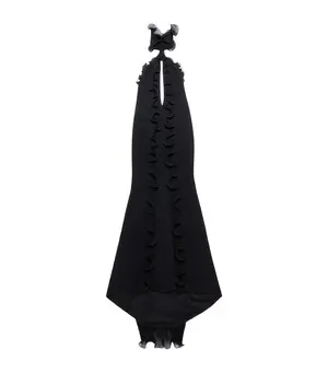 TOM FORD Silk Crepe Ruffle Maxi Dress