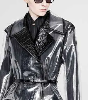 TOM FORD Plastic Lambskin-trim Trench Coat