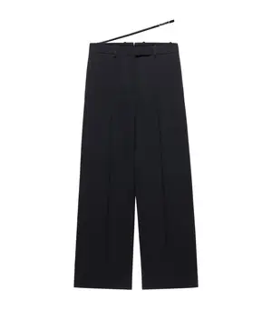 TOM FORD Virgin Wool Belted Trousers