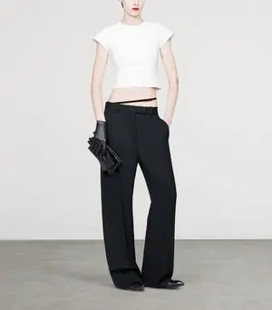 TOM FORD Virgin Wool Belted Trousers