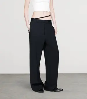 TOM FORD Virgin Wool Belted Trousers