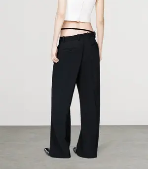 TOM FORD Virgin Wool Belted Trousers
