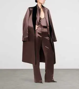 TOM FORD Silk Satin Wide-leg Trousers