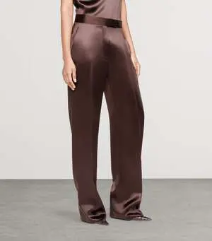 TOM FORD Silk Satin Wide-leg Trousers