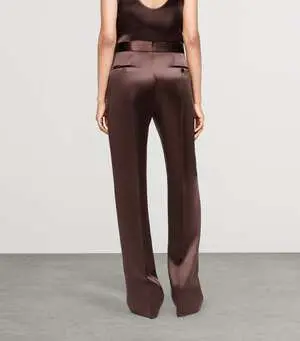 TOM FORD Silk Satin Wide-leg Trousers