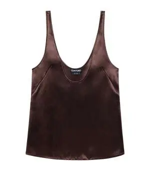 TOM FORD Silk Plunge-neck Tank Top