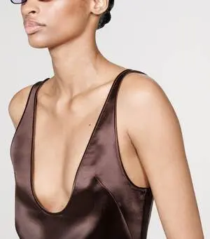 TOM FORD Silk Plunge-neck Tank Top