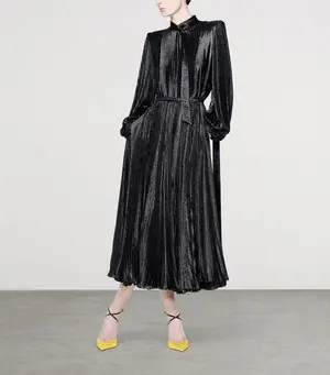 TOM FORD Silk Charmeuse Lurex Midi Dress