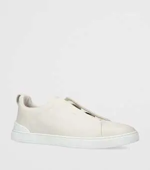 Zegna Leather Triple Stitch Sneakers