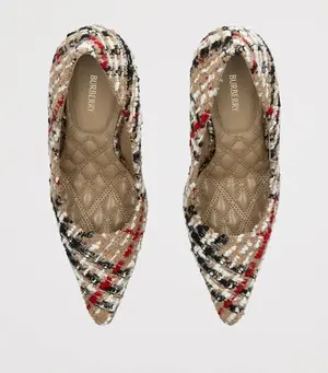 Burberry Tweed Check Dame Pumps​ 90
