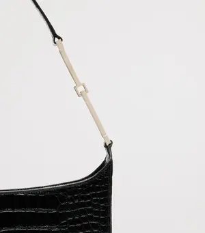 TOM FORD Small Croc-embossed Leather Arc Shoulder Bag