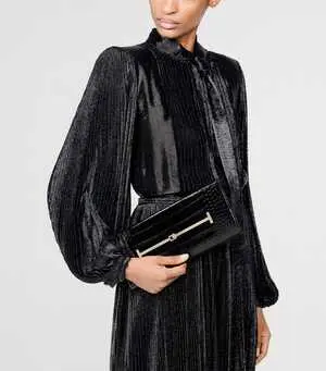 TOM FORD Croc-embossed Leather Clutch Bag