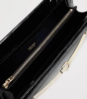 TOM FORD Croc-embossed Leather Clutch Bag