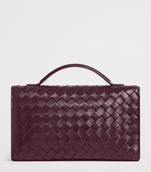 Bottega Veneta Leather Andiamo 25 Clutch Bag