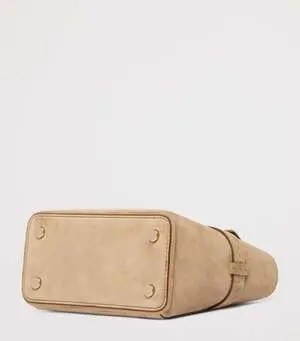 Max Mara Mini Suede Margaux Top-handle Bag - Beige
