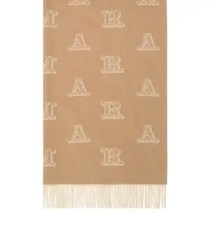 Max Mara Cashmere Logo Scarf