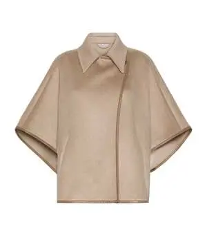 Max Mara Cashmere Double-breasted Cape - Beige