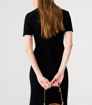 Maje Plissé Short-sleeve Cardigan